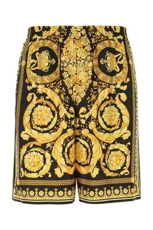 Versace Printed Silk Bermuda Shorts - Multicolor