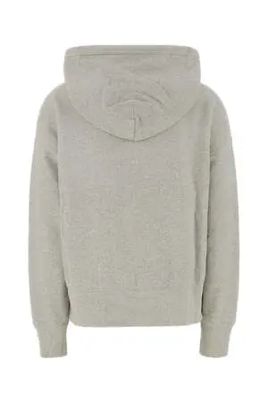 Prada Melange Grey Cotton Oversize Sweatshirt