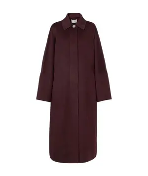 JOSEPH Wool And Cashmere Coat - Burgundy