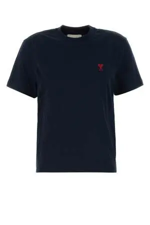 AMI Paris Midnight Cotton T-shirt - Blue