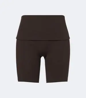NORBA Foldover Biker Shorts - Brown