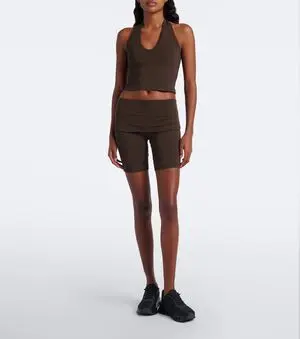 NORBA Foldover Biker Shorts - Brown