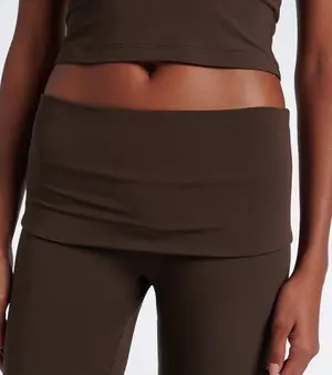 NORBA Foldover Biker Shorts - Brown