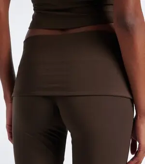NORBA Foldover Biker Shorts - Brown