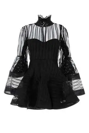 Zimmermann Organdy Valiant Mini Dress - Black
