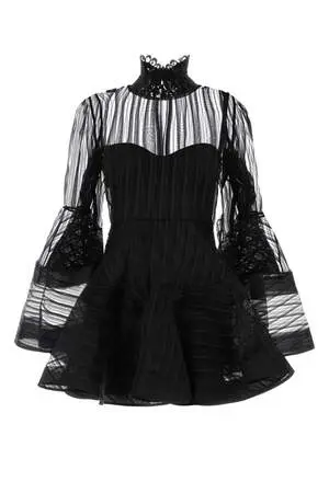 Zimmermann Organdy Valiant Mini Dress - Black
