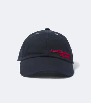 Acne Studios Logo Embroidered Baseball Cap - Blue
