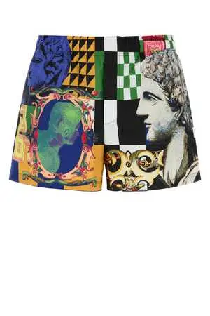 Versace Printed Polyester Swimming Shorts - Multicolor