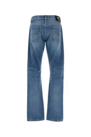 Versace Stone-washed Straight Leg Denim Jeans - Multicolor