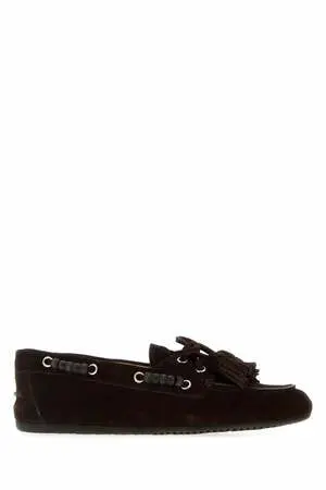 Miu Miu Suede Loafers - Brown