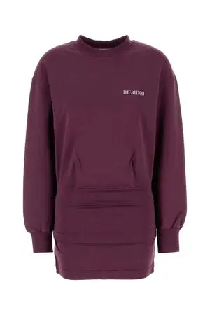 Attico Stretch Cotton Mini Dress - Purple