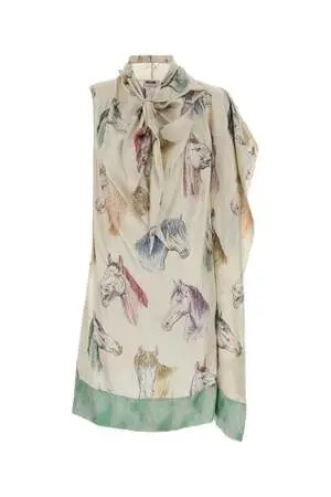 Moschino Printed Twill Dress - Multicolor