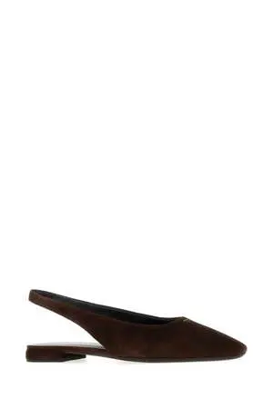 Prada Dark Suede Ballerinas