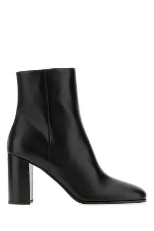 Prada Leather Ankle Boots - Black