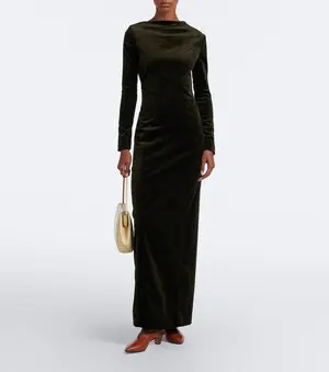 JIL SANDER Cotton Velvet Gown