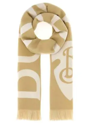 Burberry Beige Wool Scarf - Brown