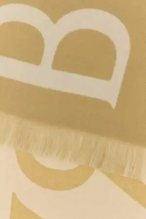 Burberry Beige Wool Scarf - Brown