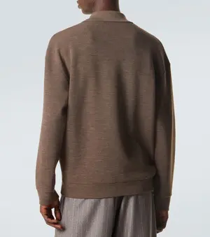 Giorgio Armani Virgin Wool Polo Sweater