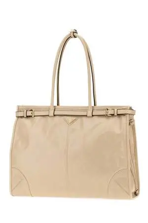 Prada Sand Leather Shoulder Bag