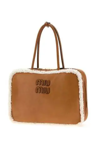 Miu Miu Leather Beau Handbag - Brown