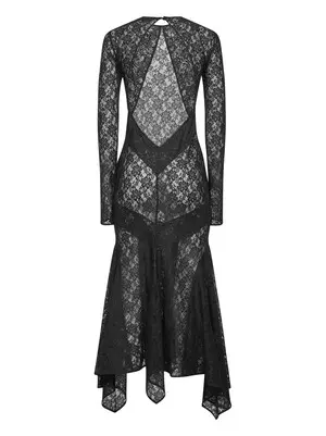 Attico Stretch Lace Midi Dress - Multicolor