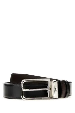 Montblanc Leather Reversible Belt - Black