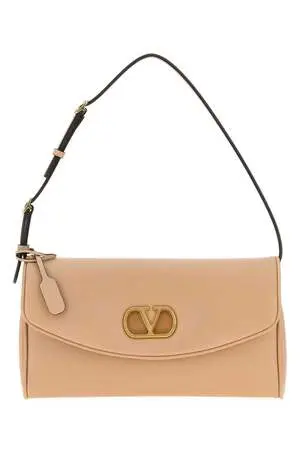 Valentino Garavani Nappa Leather Devain Shoulder Bag - Brown