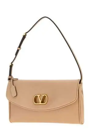 Valentino Garavani Nappa Leather Shoulder Bag - Brown
