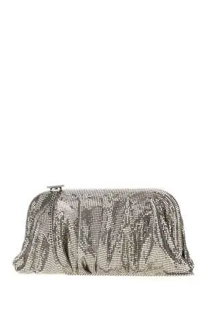 Benedetta Bruzziches Metal Knit Large Venus Clutch - Silver