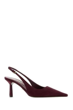 Prada Aubergine Suede Pumps - Purple