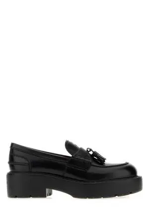 Miu Miu MIU MIU Leather Loafers Black