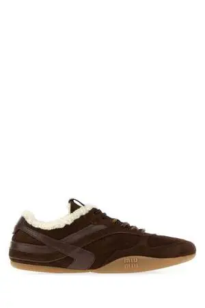 Miu Miu Suede Sneakers - Brown