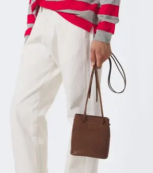 Miu Miu Mini Leather Bucket Bag