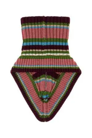 Dries Van Noten Embroidered Wool Morriso Neckwarmer - Multicolor