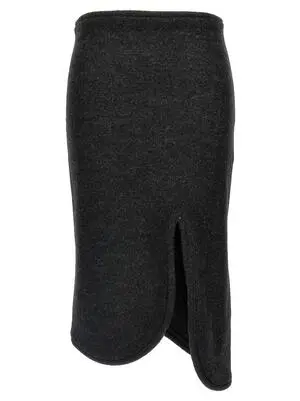 Victoria Beckham Padded Tube Detail' Skirt - Gray