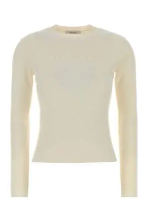 Max Mara Virgin Wool Manto Sweater - White