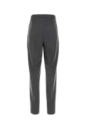 Max Mara Dark Grey Stretch Cashmere Zamia Pant - Gray