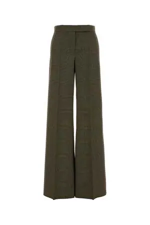Max Mara Embroidered Wool Netto Wide-leg Pant - Multicolor