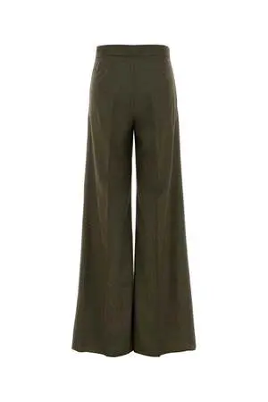 Max Mara Embroidered Wool Netto Wide-leg Pant