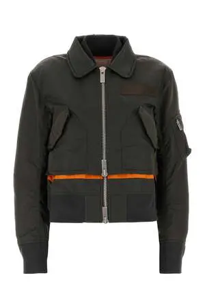 Sacai Olive Nylon Bomber Jacket