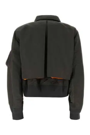 Sacai Olive Nylon Bomber Jacket