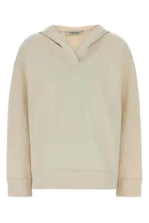 Max Mara Ivory Cotton Blend Buona Sweatshirt - White