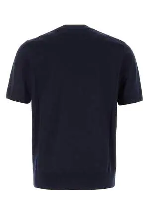 BOSS Cotton Crew Neck Short Sleeve Sweater - Blue