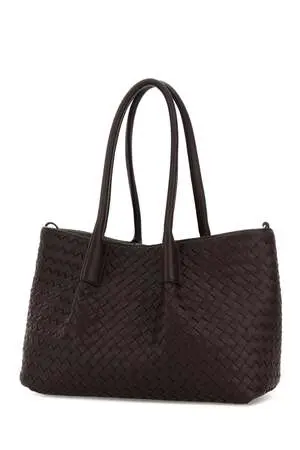 Bottega Veneta Grape Leather Pinacoteca Reversible Shopping Bag - Purple