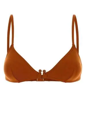 ERES Stretch Nylon Triangle Bikini Top - Orange