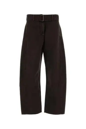 Magda Butrym Chocolate Denim Jeans - Brown