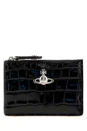 VIVIENNE WESTWOOD Leather Coin Purse - Black