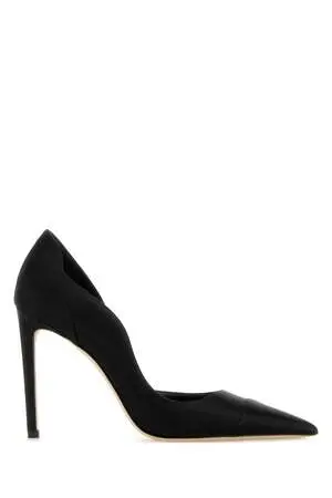 JIMMY CHOO Satin Brigitte 100 Pumps - Black
