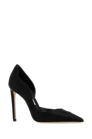 JIMMY CHOO Satin Brigitte 100 Pumps - Black