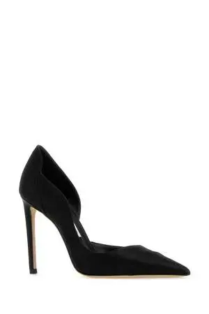 JIMMY CHOO Satin Brigitte 100 Pumps - Black